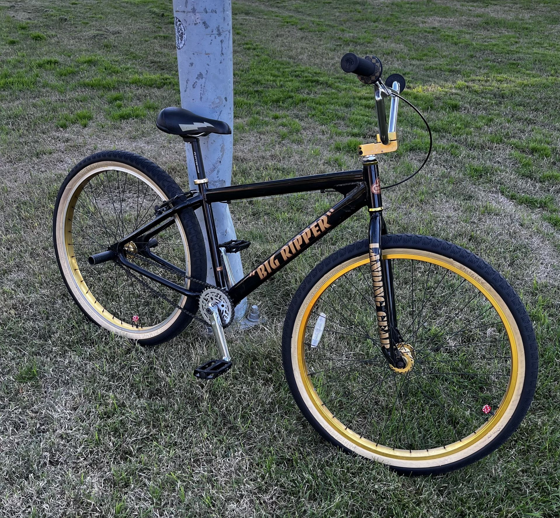 2021 SE racing big Ripper 29 inch BMX bike, black gold for Sale in ...