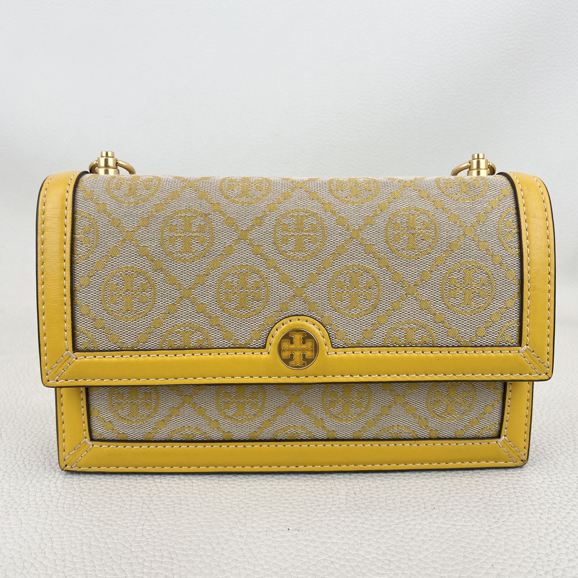 Tory Burch Monogram Goldfinch Jacquard Shoulder Bag for Sale in ...