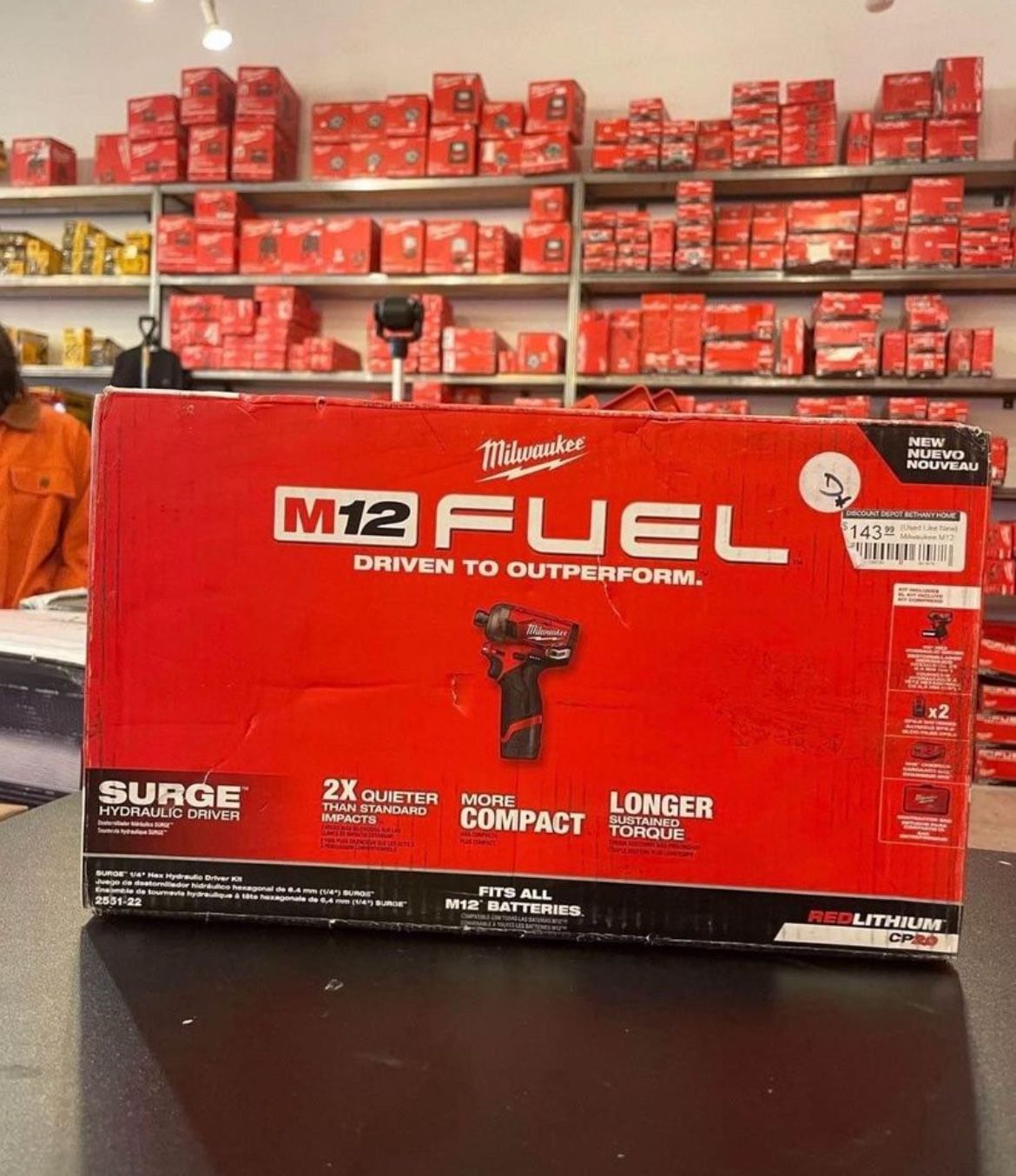 MILWAUKEE M12 FUEL SURGE 12V 1/4 IN. HEX IMPACT DRIVER KIT 2 BATTERIES ...