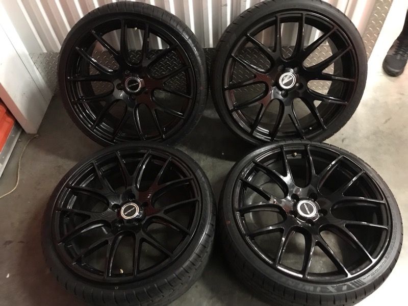 20 inch black strada wheels rims 5x114.3 Lug 5 Toyota nissan Lexus ...