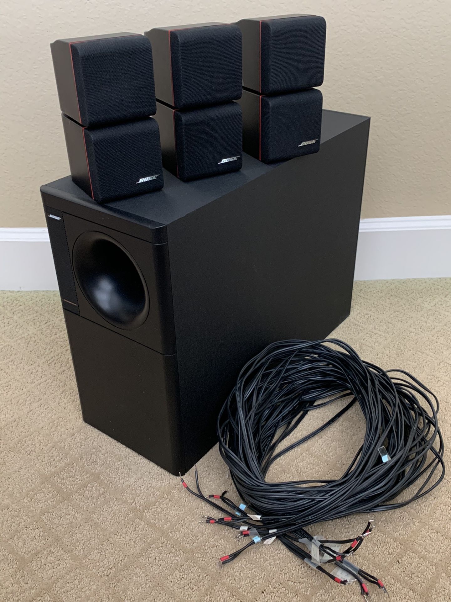 Bose Acoustimass 7 Speaker System Subwoofer Speakers Black Home Theater ...
