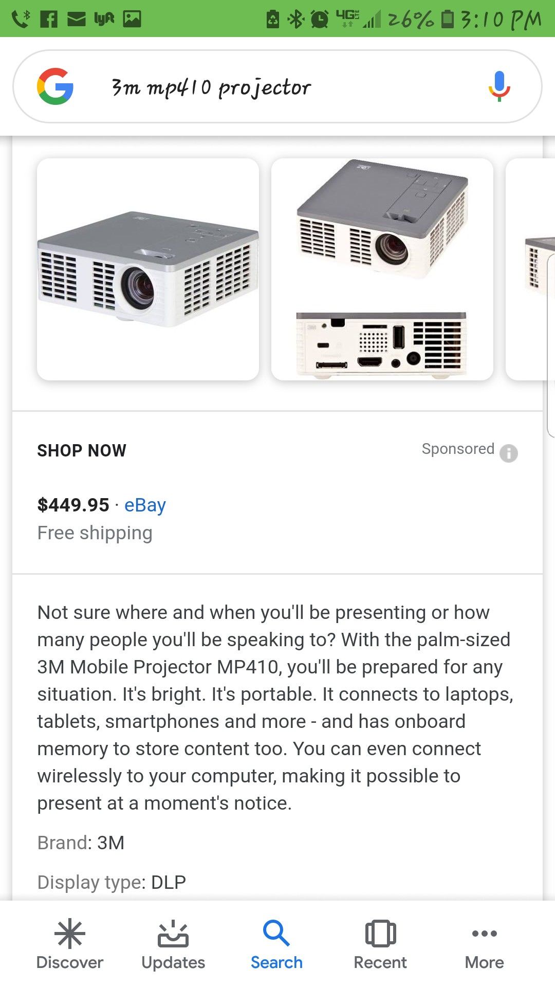 3M Personal Projecter for Sale in Mesa, AZ - OfferUp