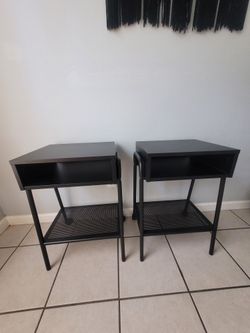 Set Of Two Ikea SETSKOG Nightstand black 17 3 4x13 3 4 for Sale in Heathrow FL OfferUp