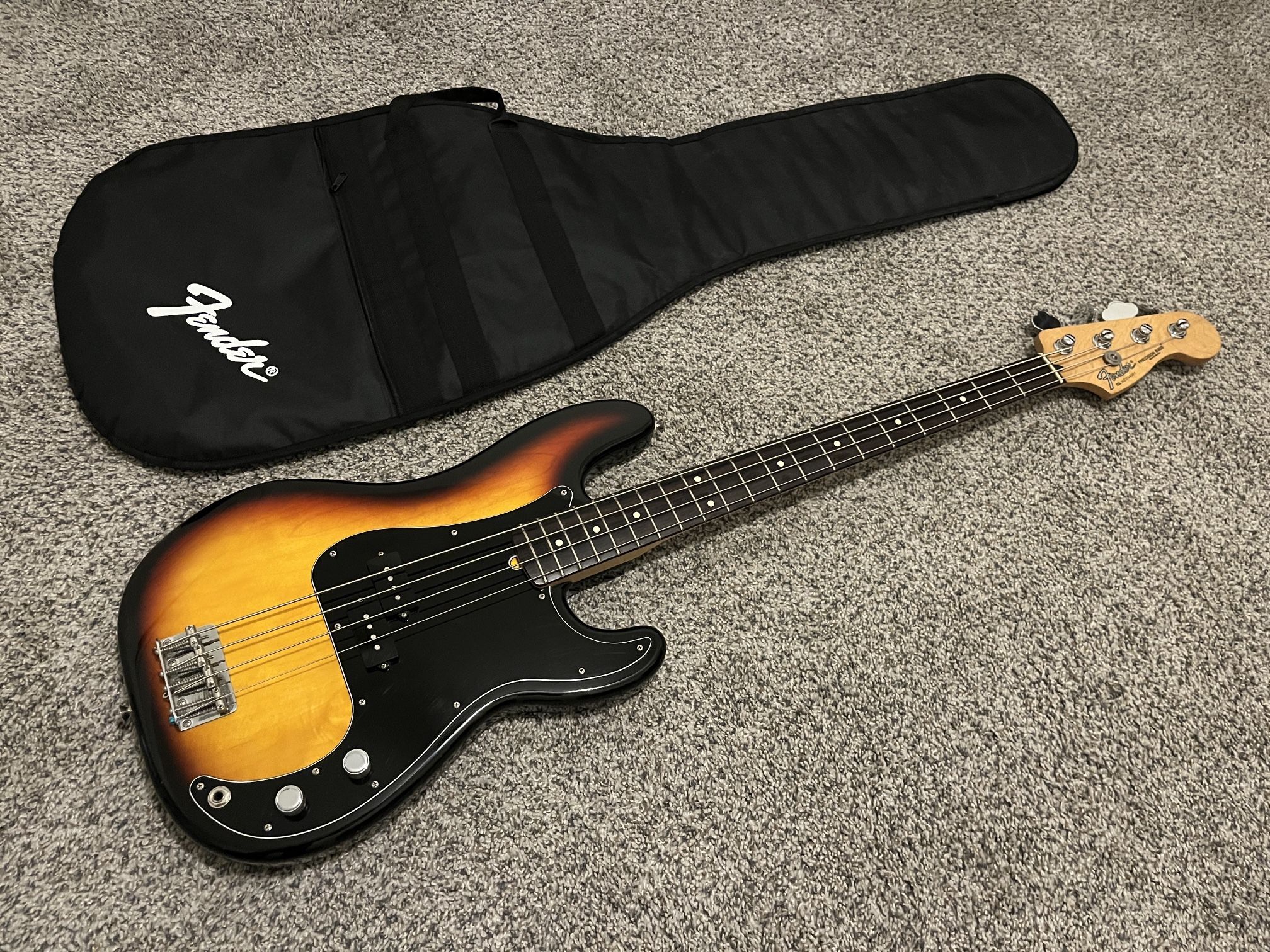 Fender Precision Bass Guitar with Gig Bag and New Strings for Sale in ...