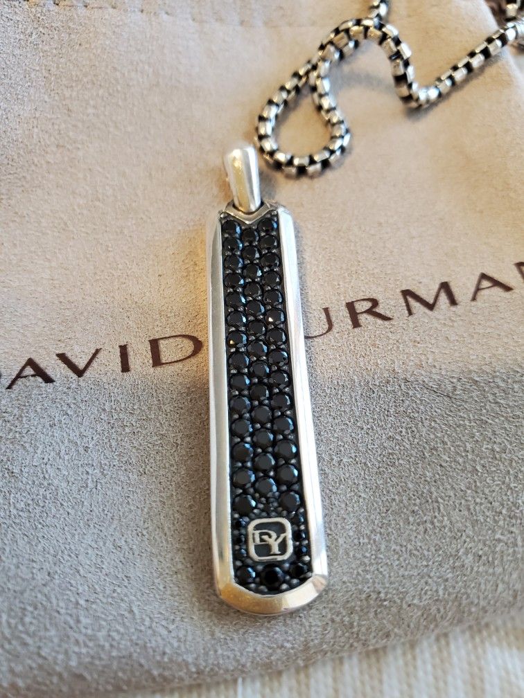David Yurman Sterling Silver Black Diamond Tag for Sale in Phoenix, AZ ...