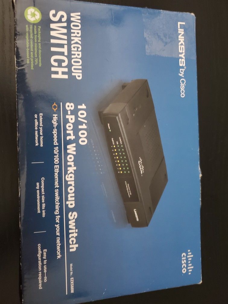 LINKSYS by Cisco 10/100 8-Port Workgroup Switch EZXS88W High Speed ...