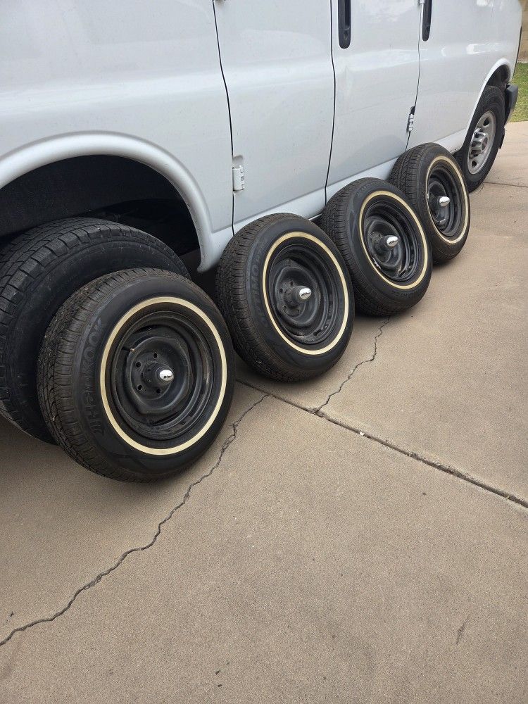 14X7 Steel Wheels & Tires (Black Steelies) for Sale in Mesa, AZ - OfferUp