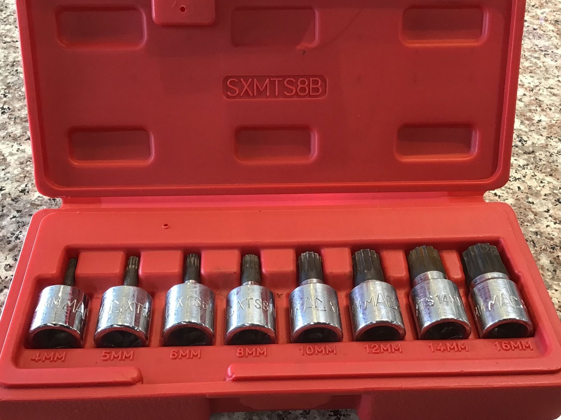 Mac Tools 8pc Triple Square Bit Driver Socket Set 3/8" Drive 12 Point ...