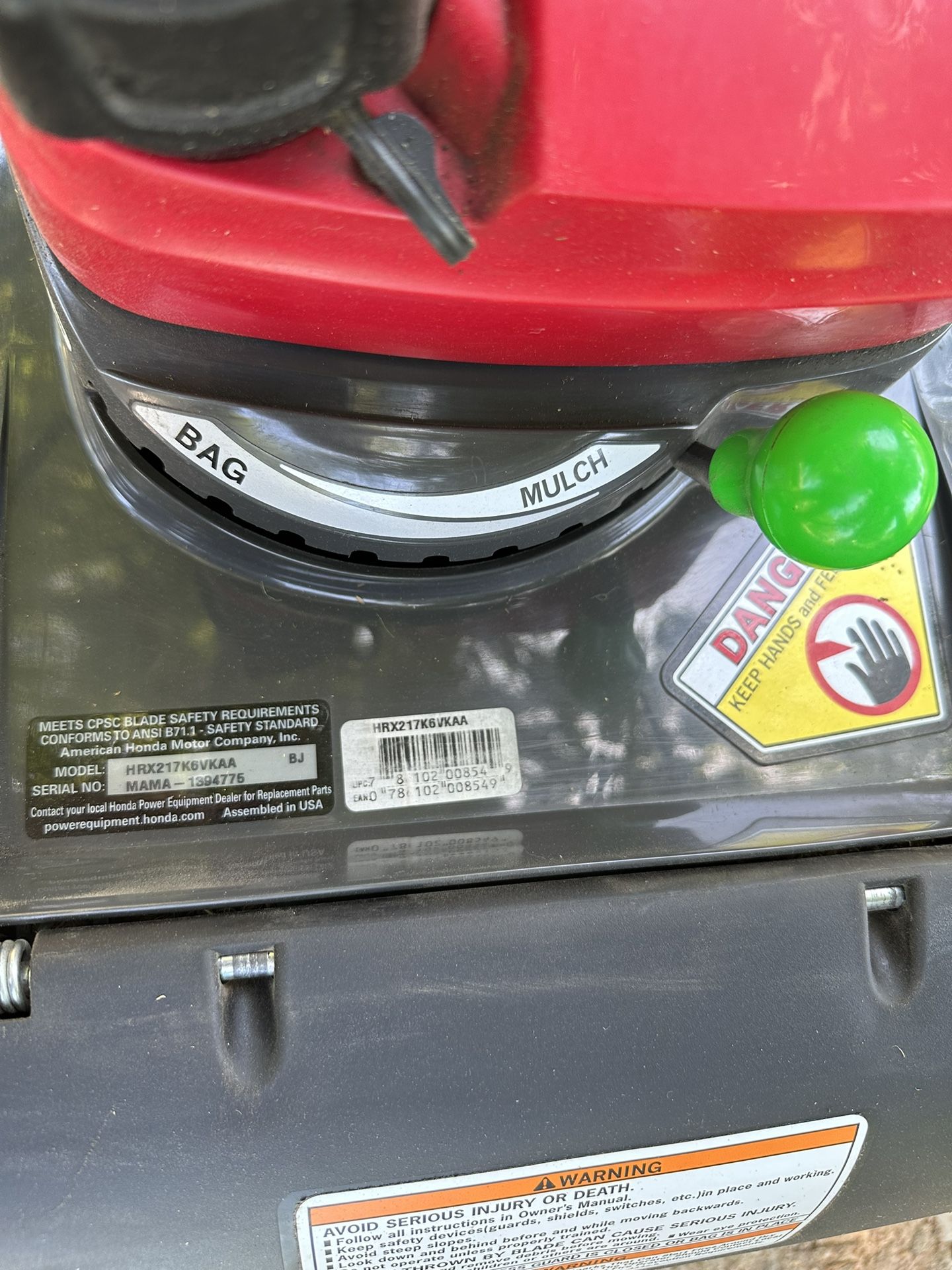 Honda HRX217VKAA 21 in. NeXite Variable Speed 4-in-1 Gas Walk Behind Self Propelled Mower with ...