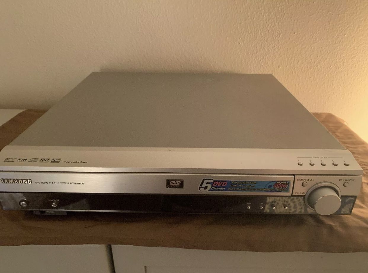 VINTAGE SAMSUNG HT-DB600 Watt Home Theater Receiver 5 Disc DVD Changer ...