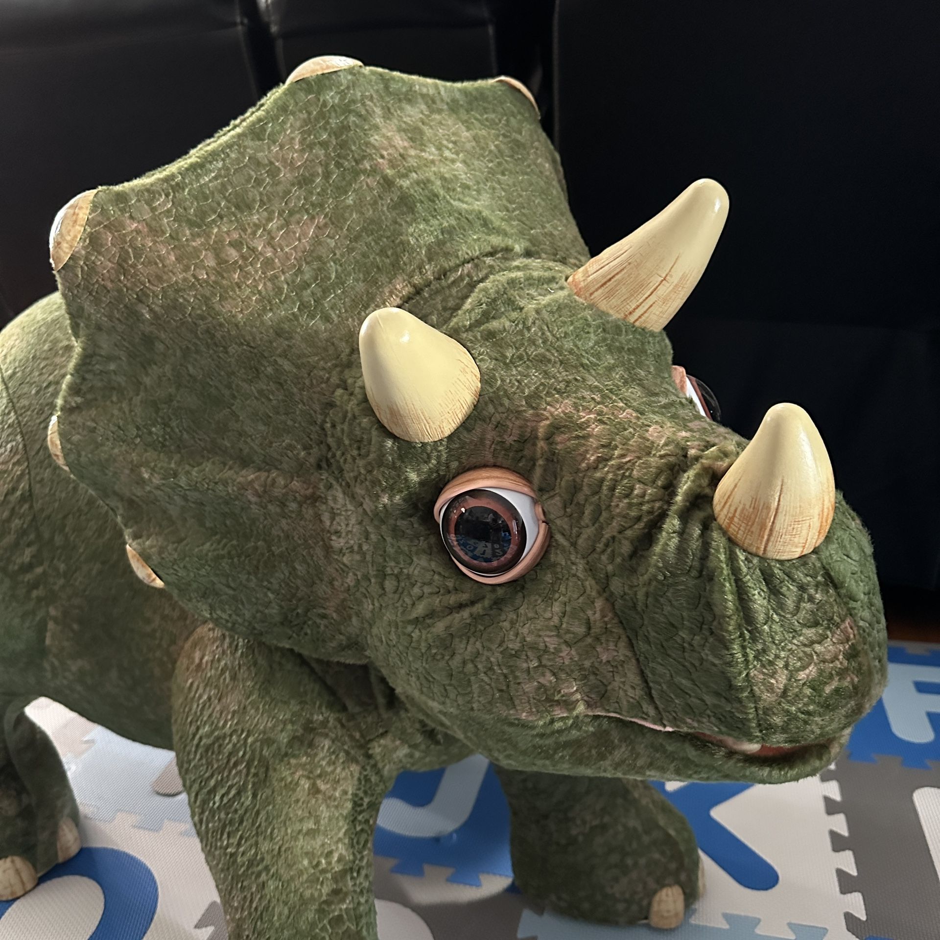 Playskool Kota My Triceratops Dinosaur Animatronic 3ft Tall Ride On for ...