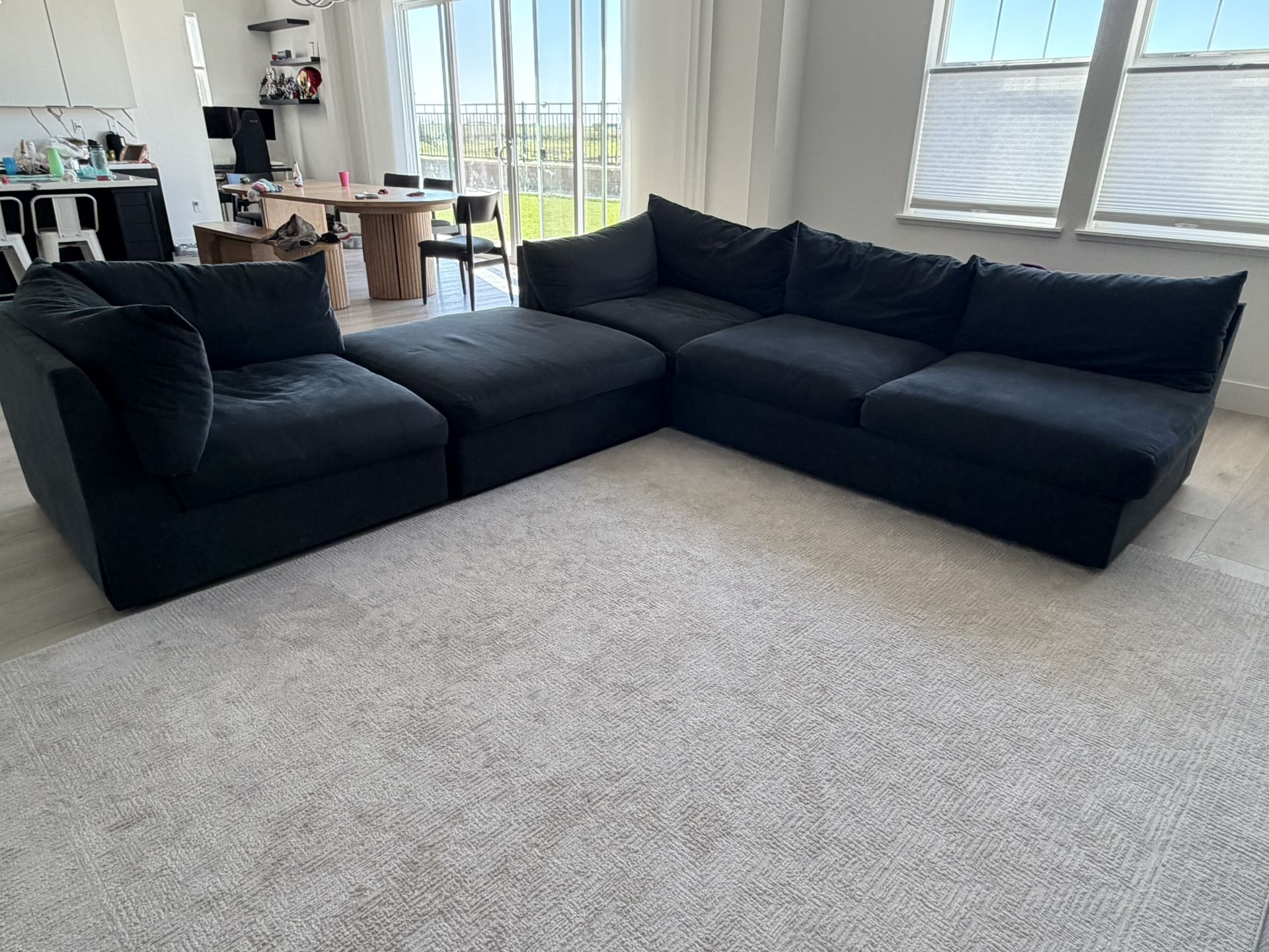 Living spaces Nate And Jeremiah Collection Marcel 3 Dark Gray Modular ...