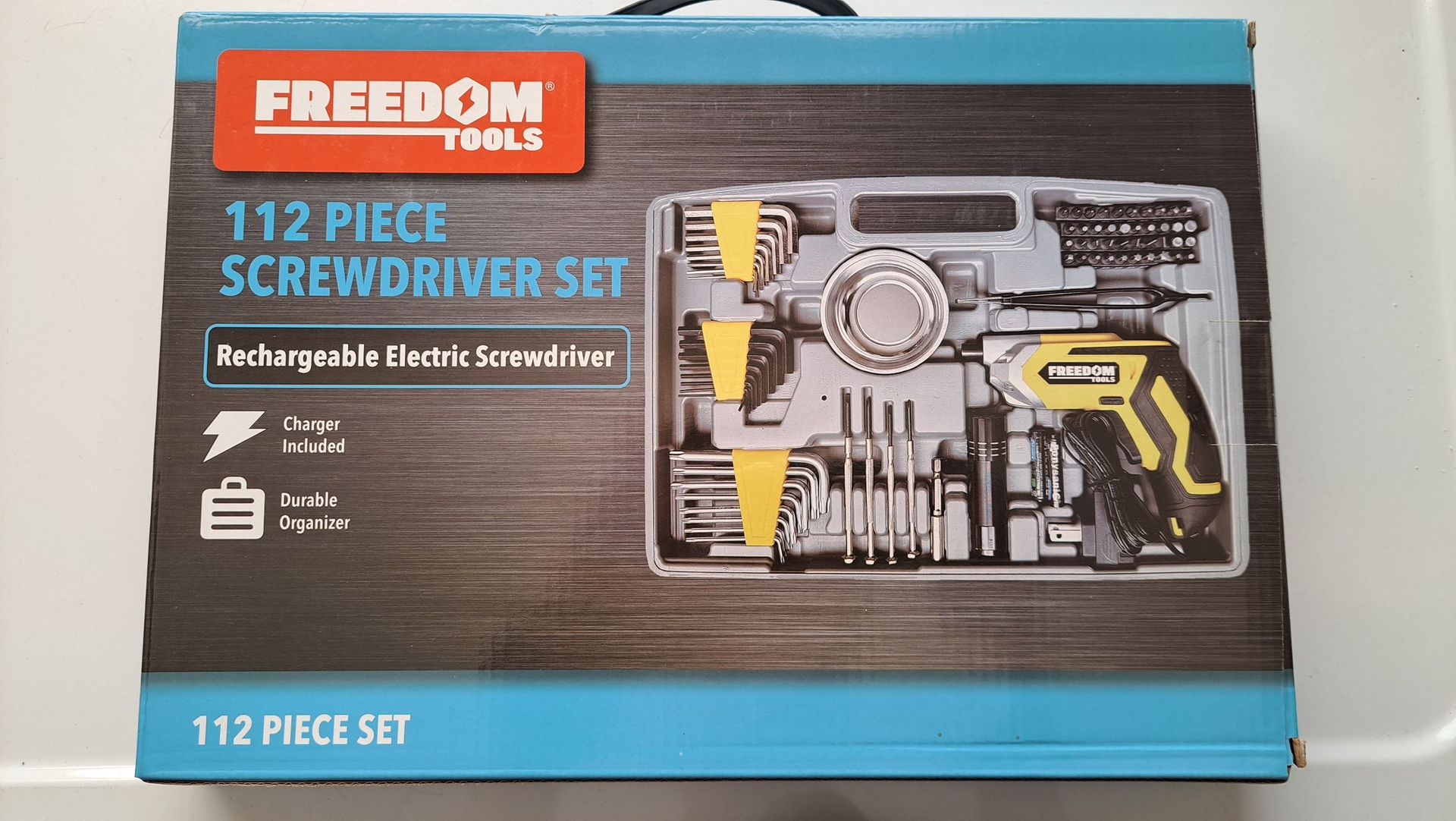 Freedom Tools 112 Piece Rechargeable electric screwdriver set for Sale ...