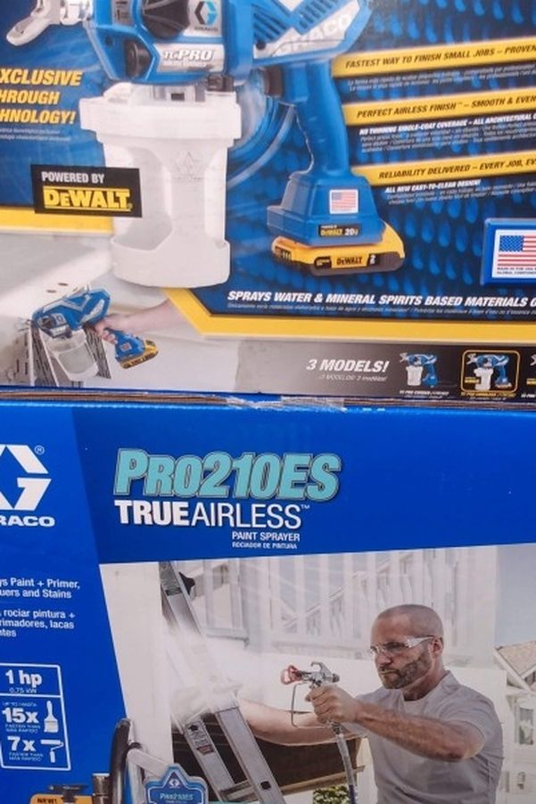 Graco 210ES TrueAirless Paint Sprayer/Dewalt TCPRO Airless Paint ...