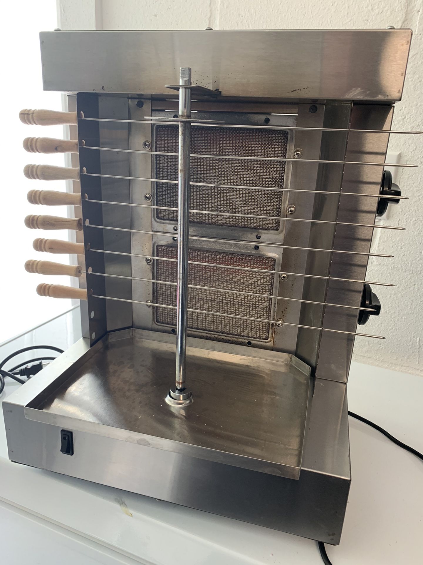 Shawarma Gyro Machine Gas Burner Grill Vertical Broiler With 2 Burners ...