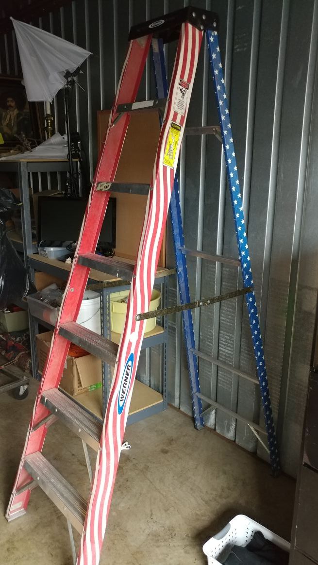 Werner American Flag Ladder- firm price for Sale in Dayton, OH - OfferUp
