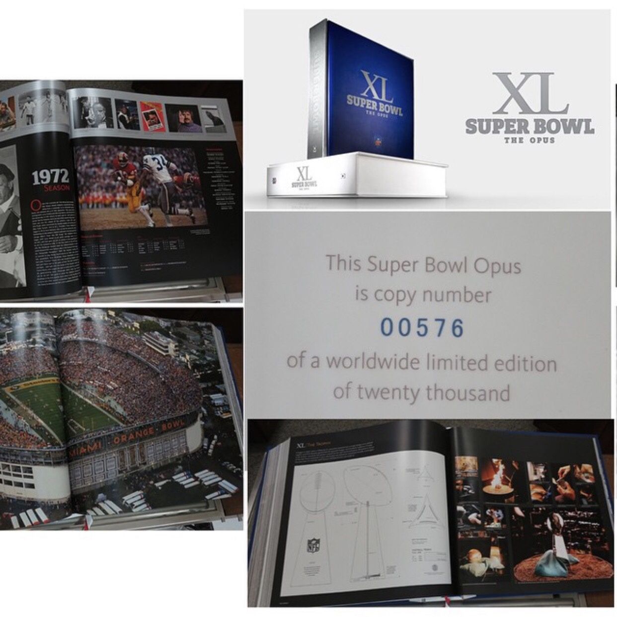 Super Bowl XL Opus Book. HUGE Limited Edition Coffee Table Book. for ...