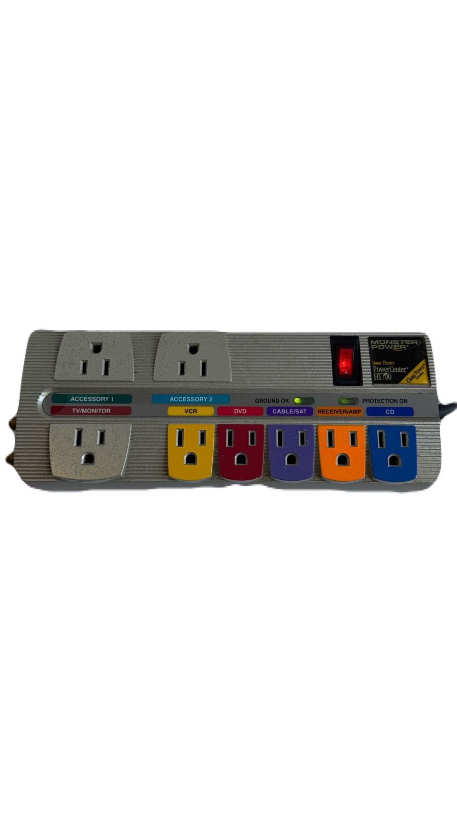 Monster Power HT700 Home Theatre PowerCenter Surge Protector Outlet for ...