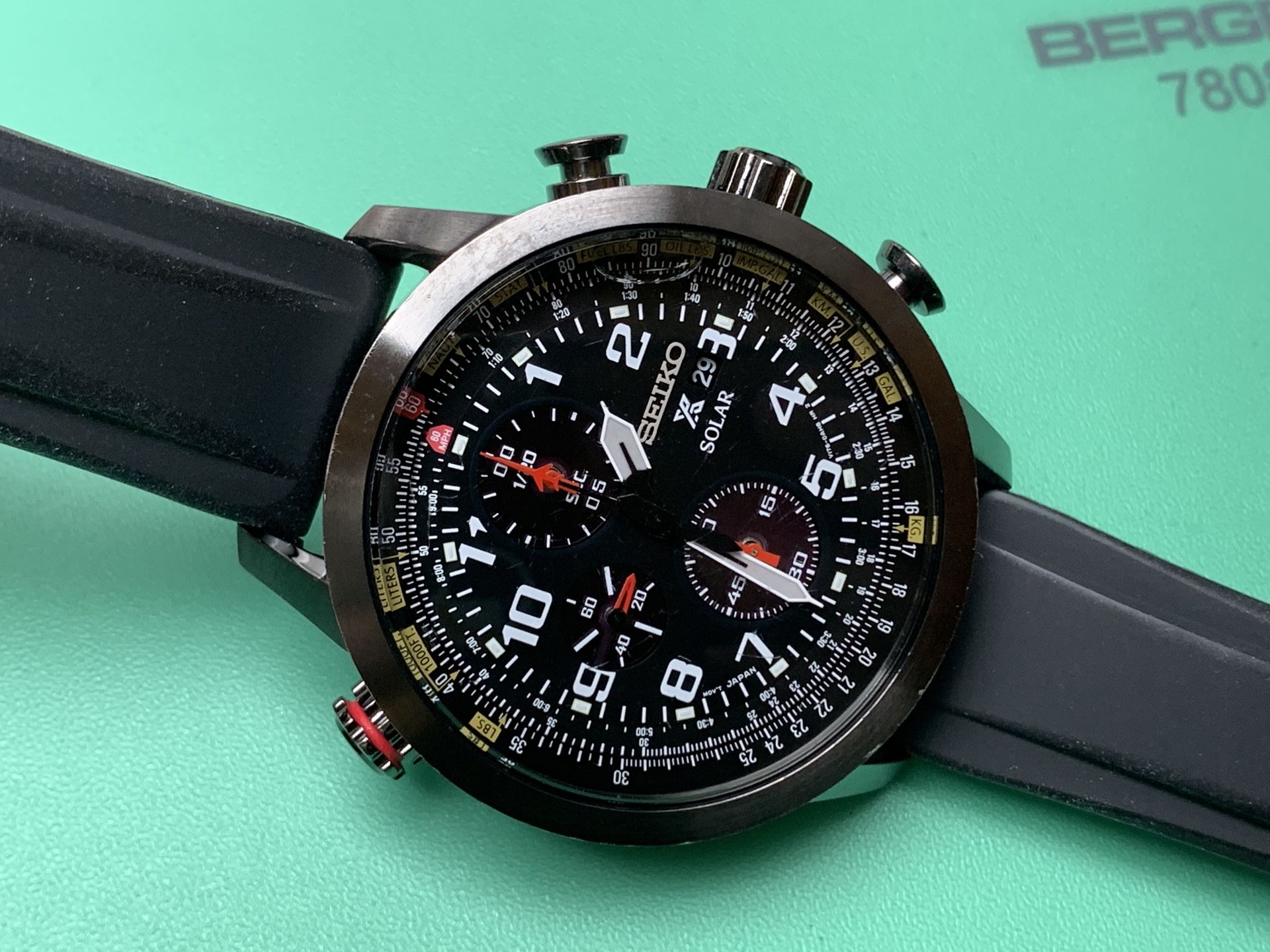 Oil Filled Seiko Solar Chronograph SSC371 Watch Hydro Mod for Sale in ...