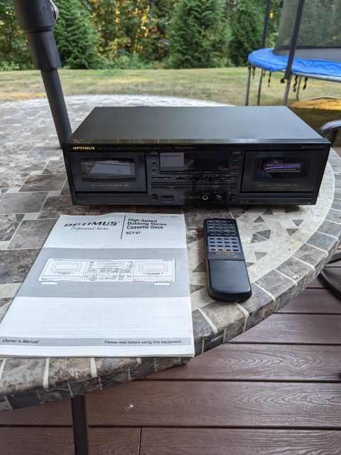 Vintage Optimus SCT-57 High Speed Dubbing Stereo Cassette Deck for Sale ...
