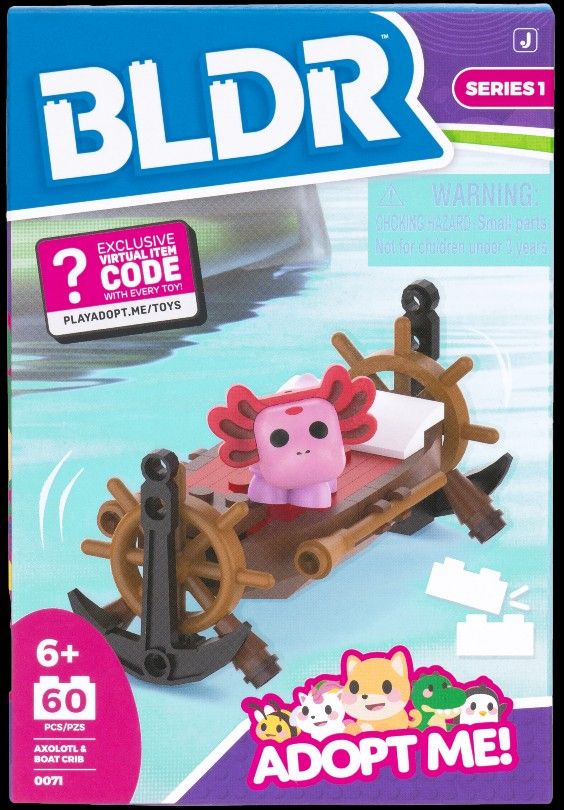 BLDR Adopt Me! Axolotl & Pirate Ship Series 1 Virtual Item Code ...