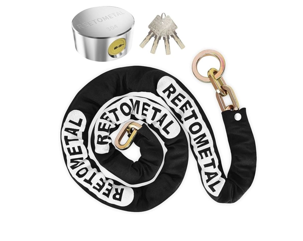 REETOMETAL 6ft x 3/8" Thick Heavy Duty Security Chain - Cut Resistant ...