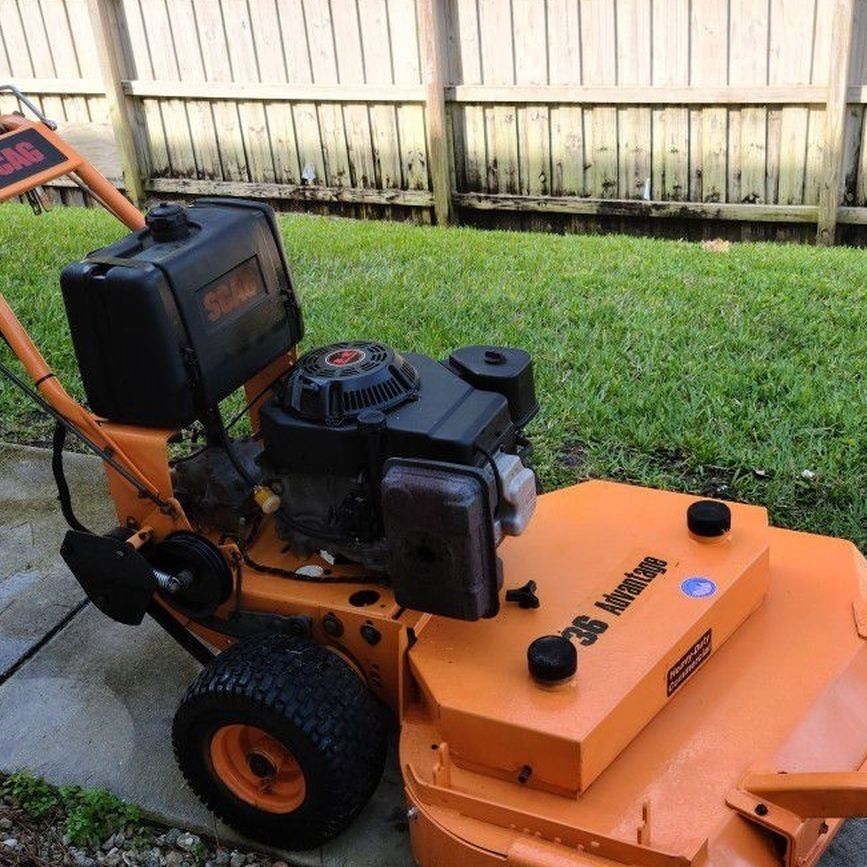 36" Scag Commercial Walk Behind Self Propelled Mower W/2 Wheel Sulky ...