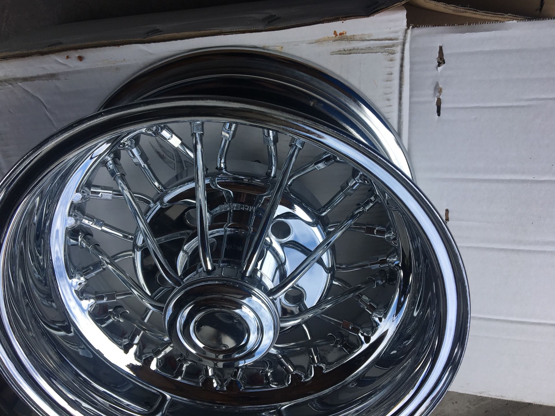 14x6 Mclean wire wheel 30 spoke wire wheels for Sale in Colton, CA ...