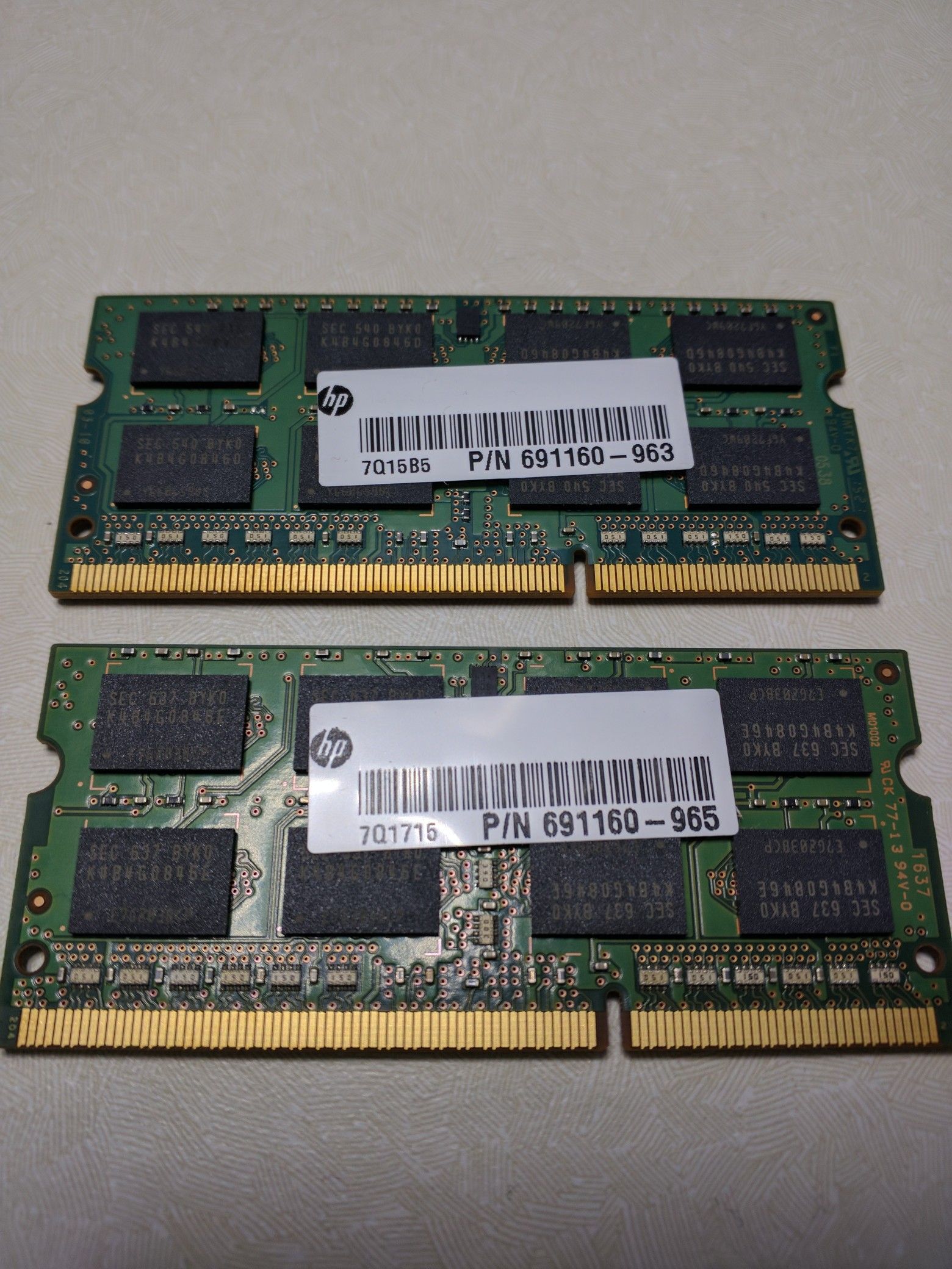 16 GB (2X8GB) Samsung DDR3 RAM SODIMM PC3L-12800S 1600 MHz Laptop Memory for Sale in Houston, TX ...