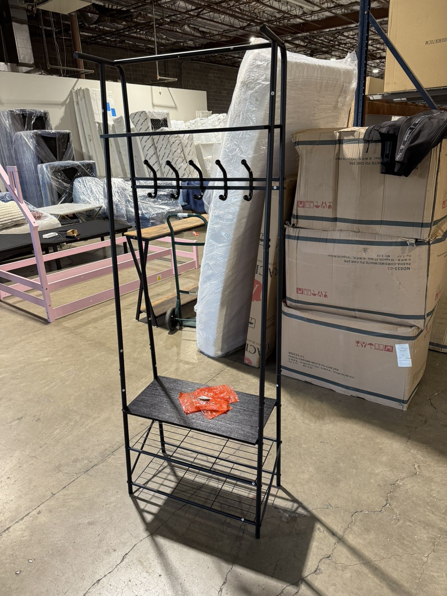 Show Rack With Hangers Black for Sale in Houston, TX - OfferUp