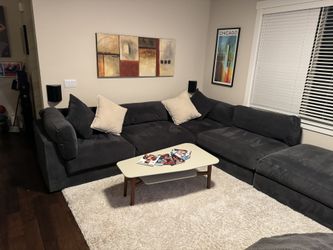 Macy s Aryanna Sectional Couch Asphalt Grey Blue Bella for Sale in Lynnwood WA OfferUp