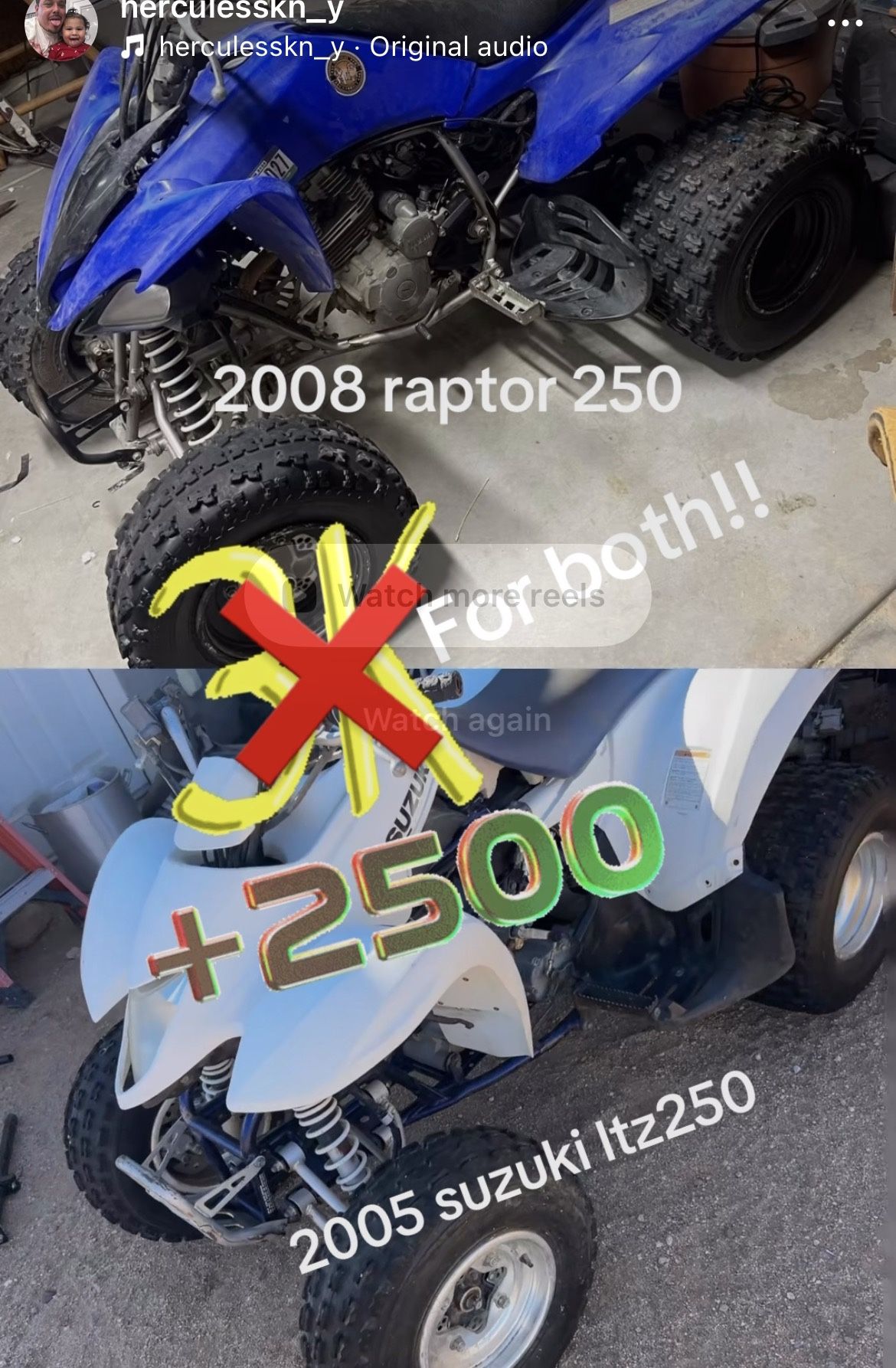 Yamaha Raptor , Suzuki Ltz 250 for Sale in Hesperia, CA - OfferUp