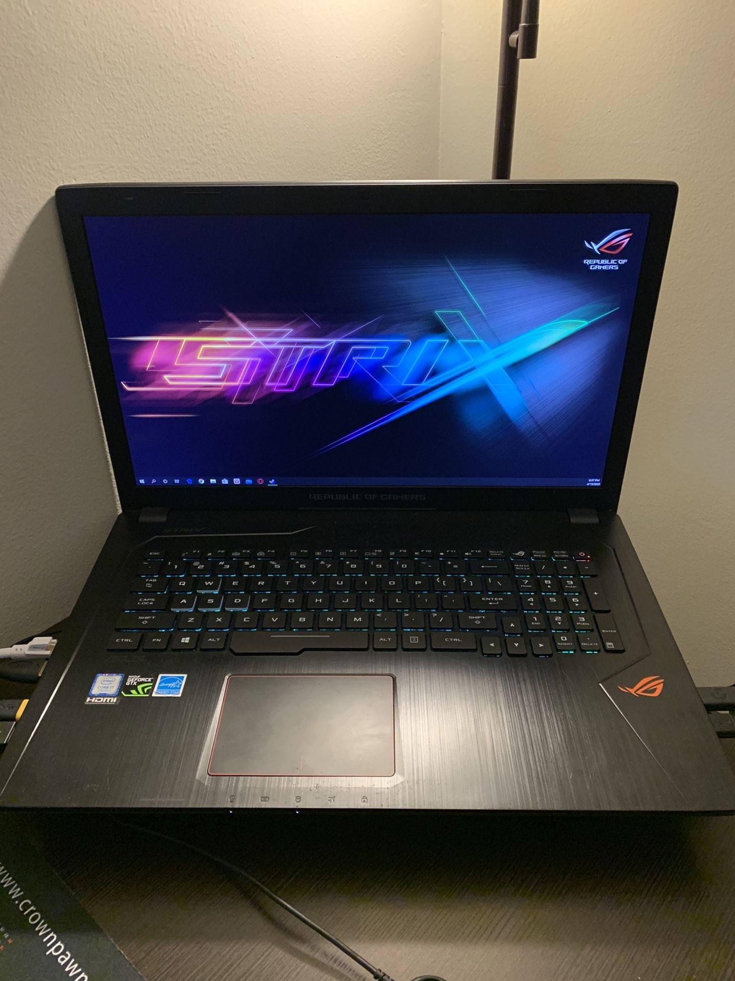 Asus Strix GL753V RoG Gaming Laptop i7-7700HQ GTX1050 16Gb Ram for Sale ...