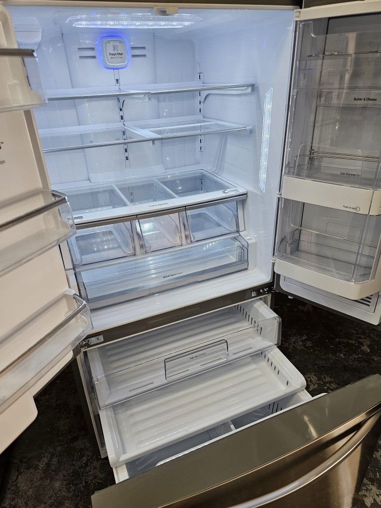 36" LG SHOW FOOD Refrigerators 3 French Doors Stainless Steel Ice Maker ...