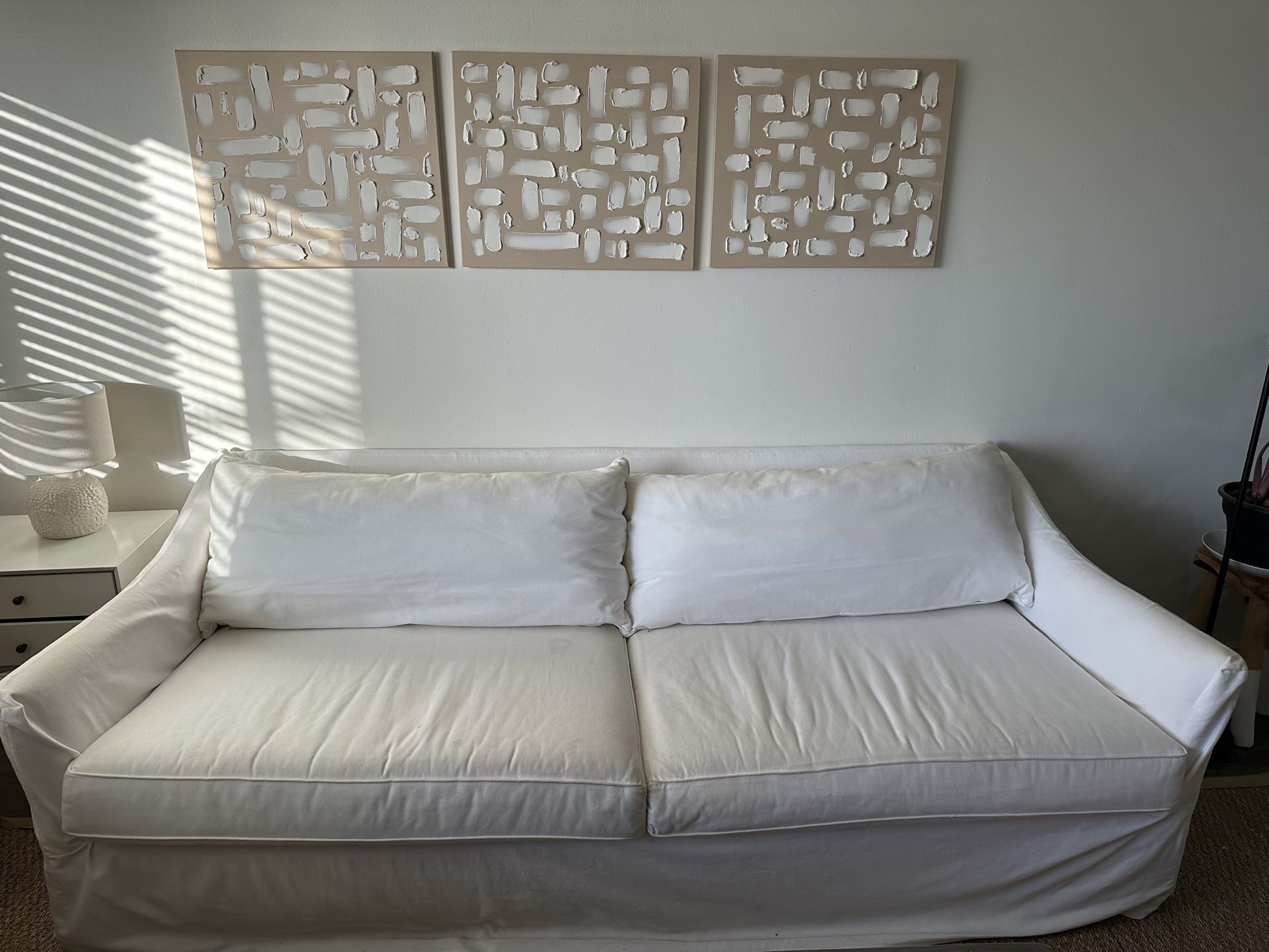 Crate And Barrel Keeley Slip Cover Sofa for Sale in Redondo Beach, CA ...