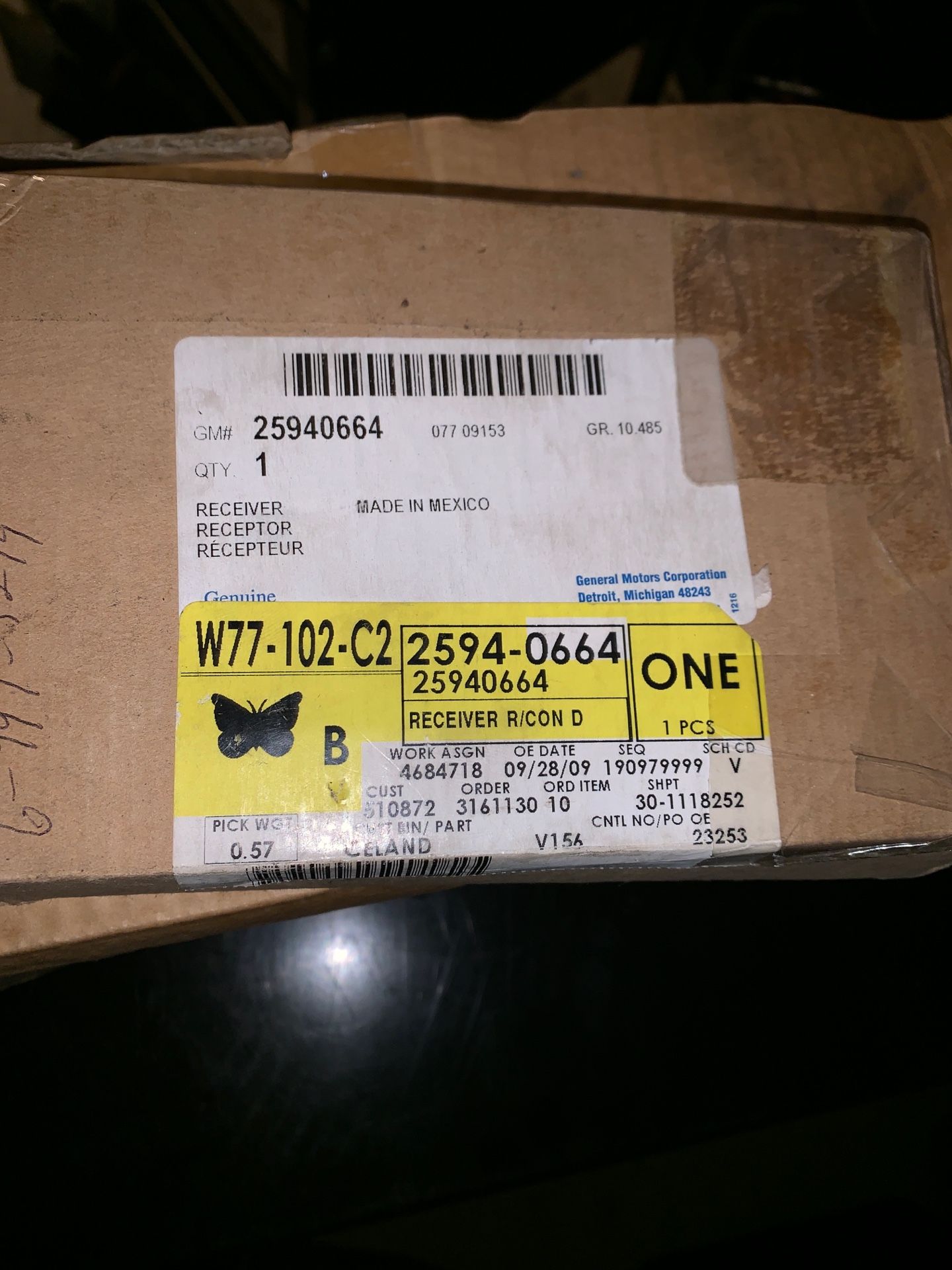 05-06 C6 Corvette Key Tpms 315 Mhz Receiver Module 25940664 for Sale in ...