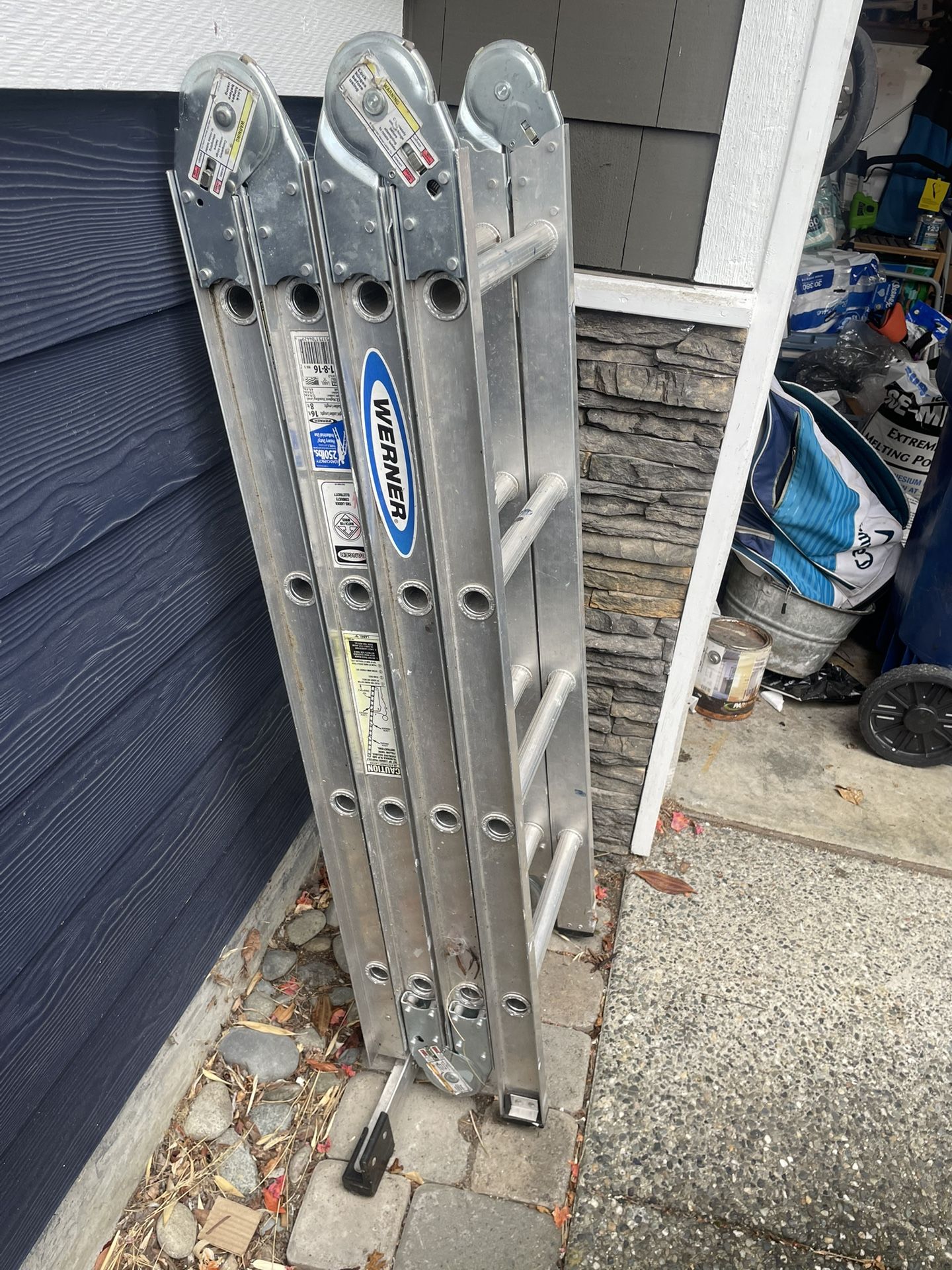 Free 16/8 Foot Folding Ladder/step Ladder for Sale in Lynnwood, WA ...
