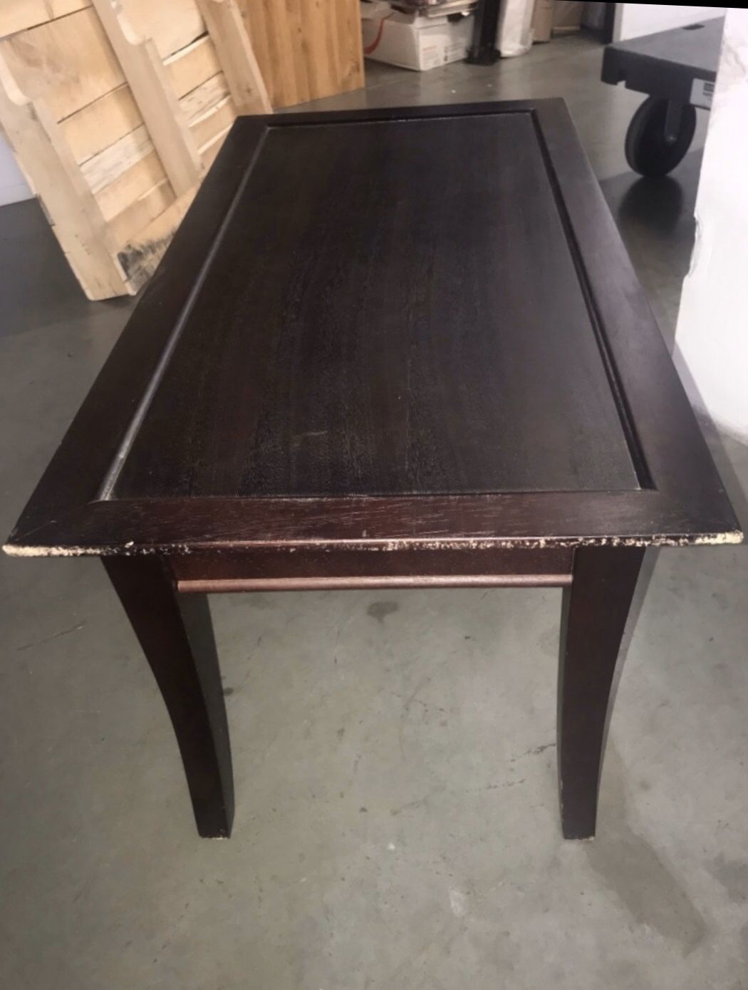 Espresso colored coffee table with one pull out drawer for Sale in ...