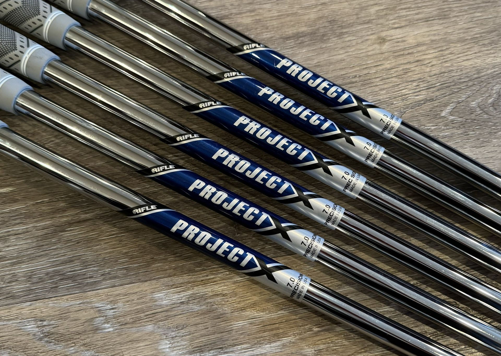 New 5-PW Project X Rifle 7.0 Flex .355" Taper Tip Iron Shafts Pulled Titleist for Sale in ...