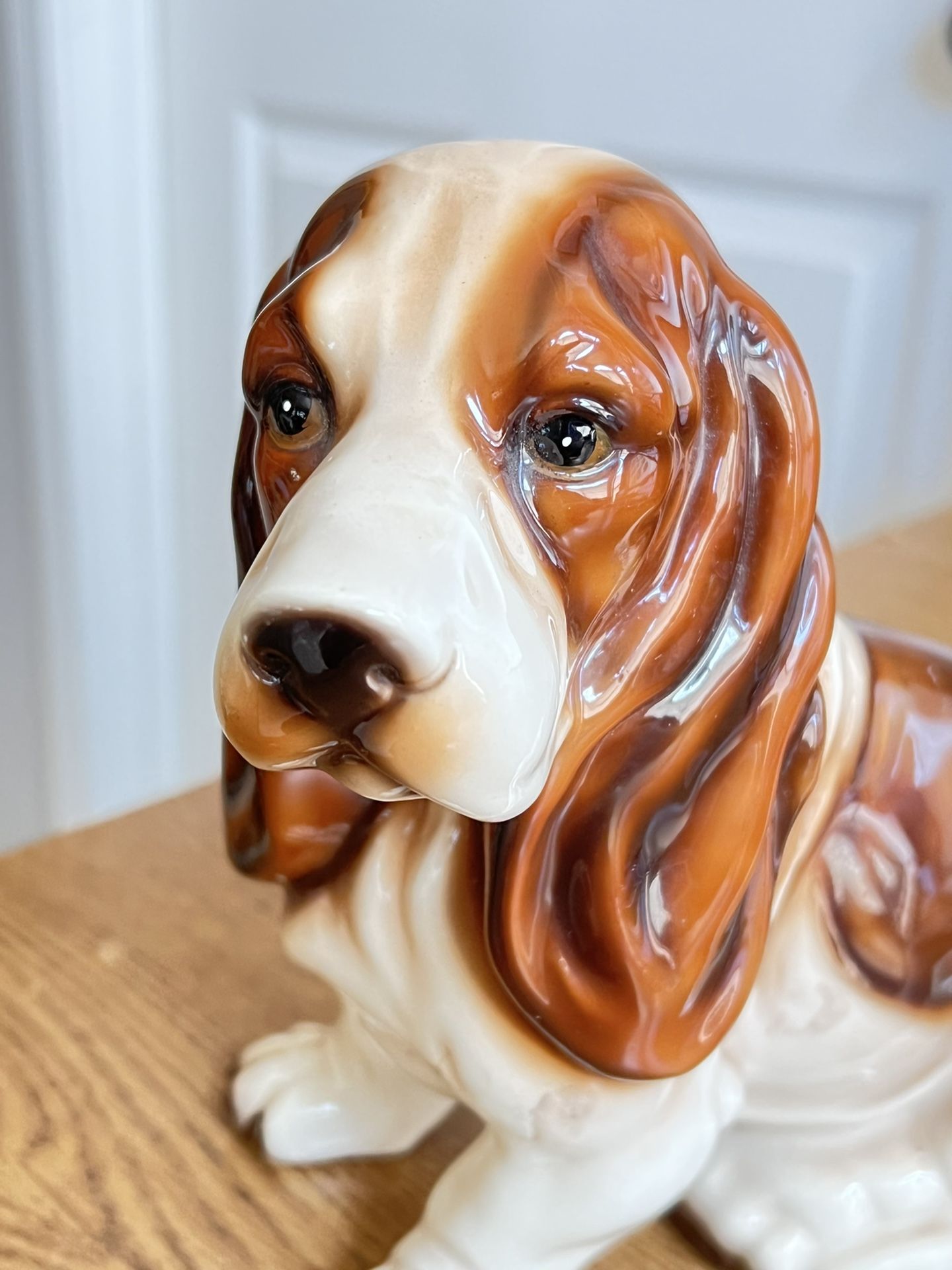 Rare Japanese Vintage Basset Hound/Beagle Dog Ceramic Figurine 7.5 ...