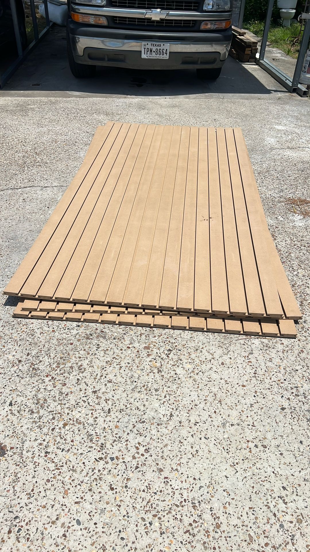 Medium Density Fiberboard (MDF) planks with a tongue and groove design ...