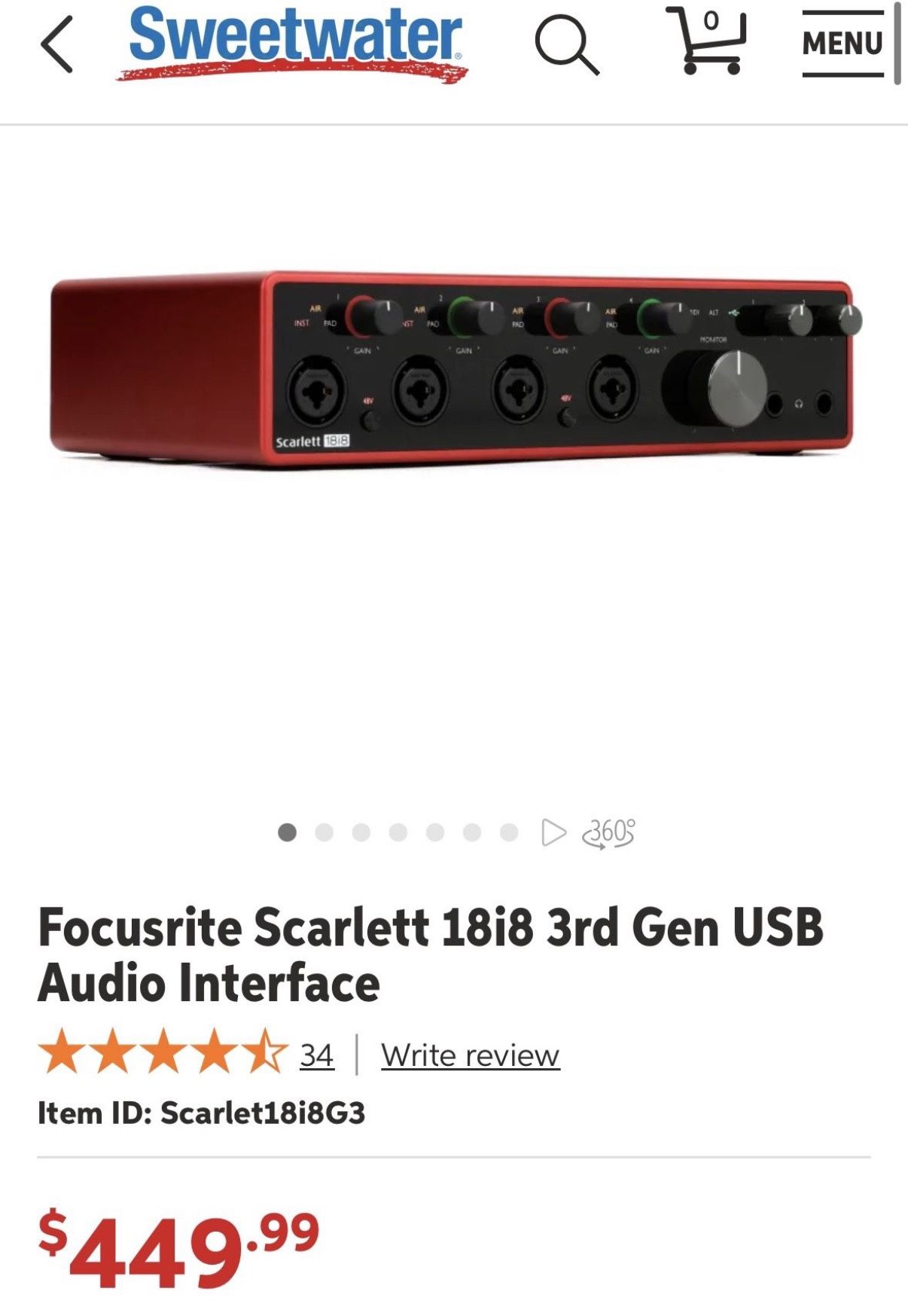 Focusrite Scarlett 18i8 USB Audio Interface for Sale in Montrose, CA ...