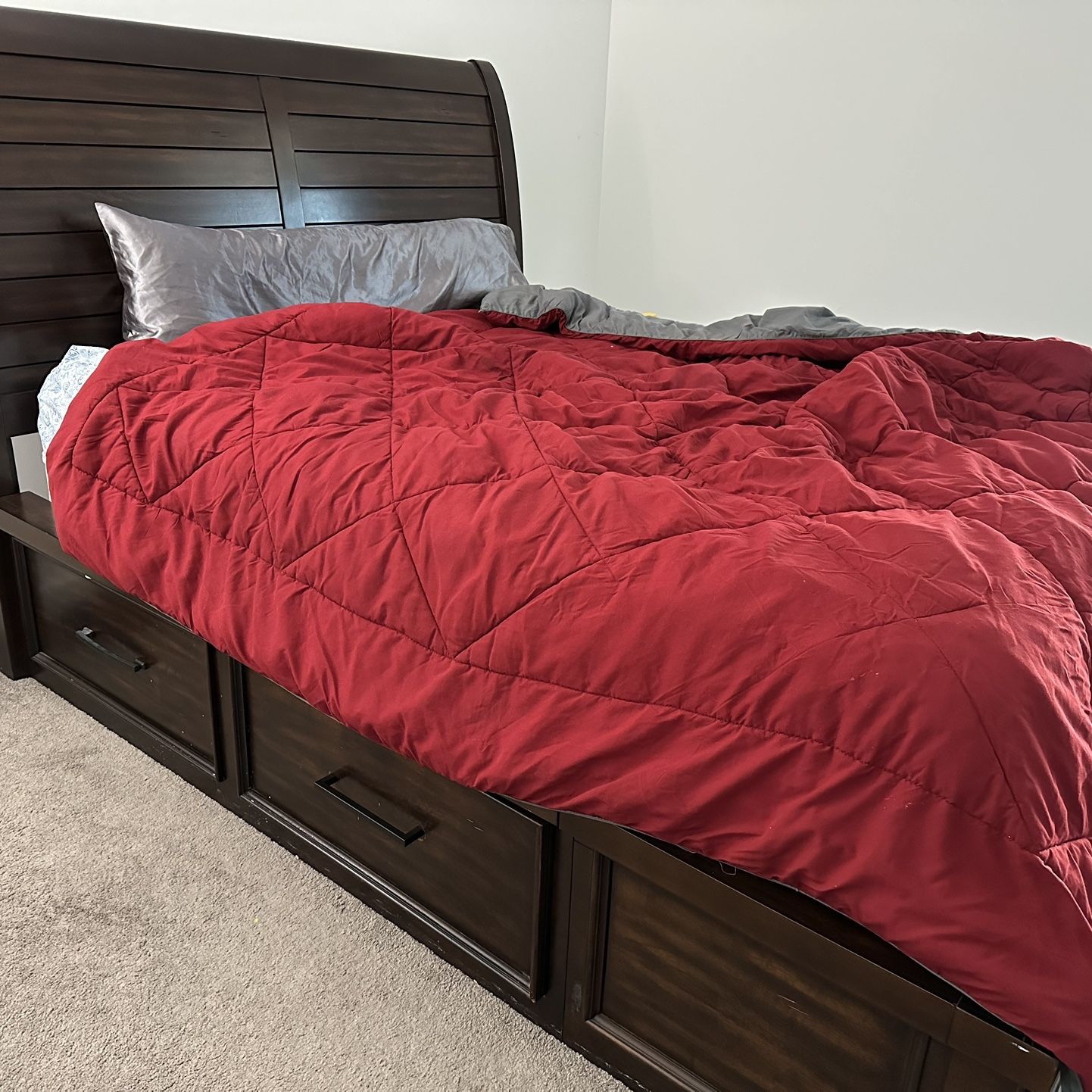 Hudson Queen Pecan Storage Bed Retailing 1200 for Sale in Secaucus NJ OfferUp
