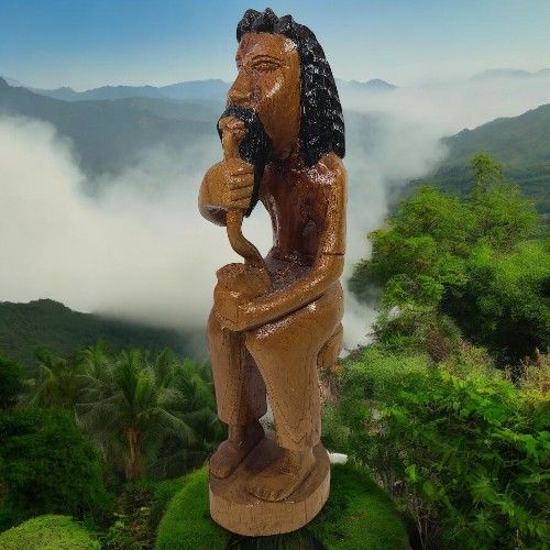 Vintage Carved Wood Rasta Man Pipe Smoker Statue for Sale in Pembroke ...