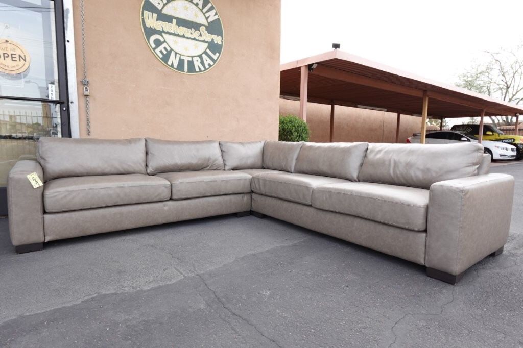 Aiden & Ivy 3 Piece Tayler Leather Sectional Sofa Couch for Sale in ...