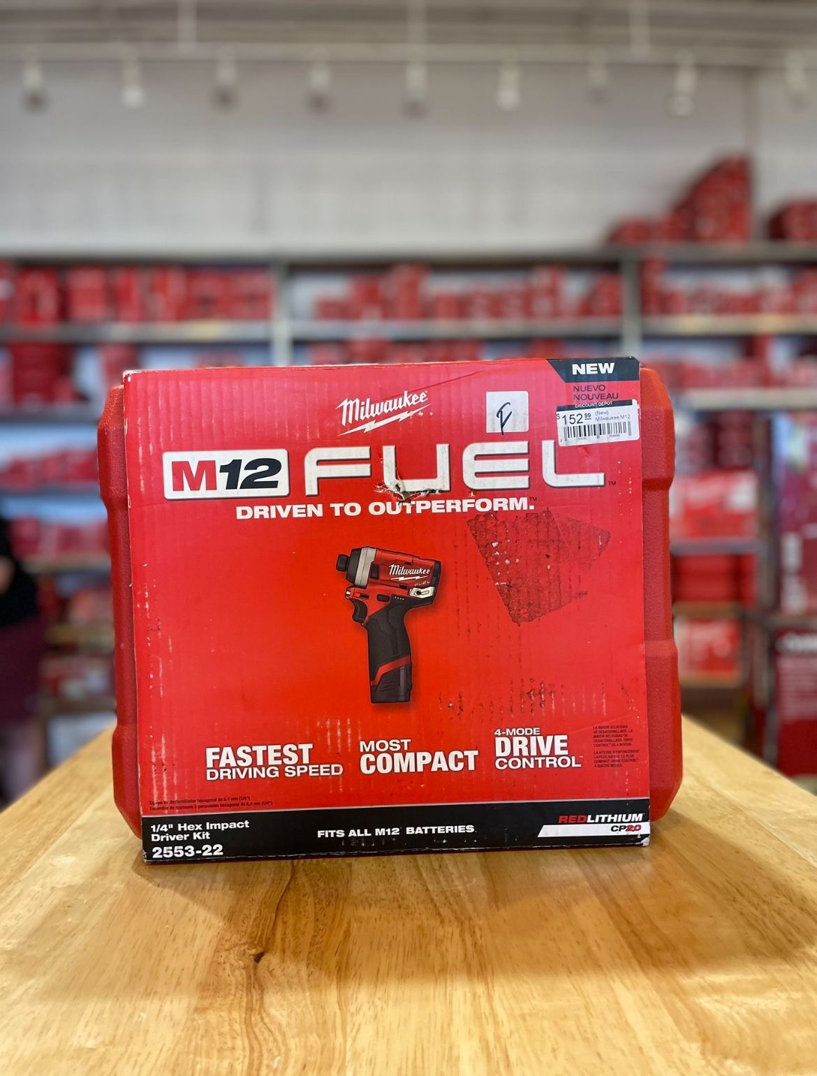 Milwaukee 2553-22 M12 FUEL 12-Volt Lithium-Ion Brushless Cordless 1/4 in. Hex Impact Driver Kit ...