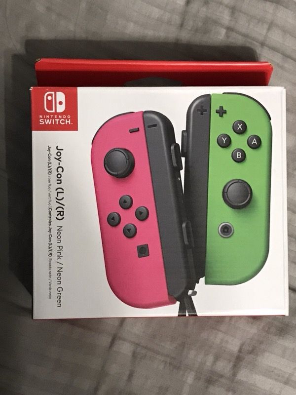 Neon Pink/Green Nintendo Switch Joy Cons for Sale in Bartlett, IL - OfferUp