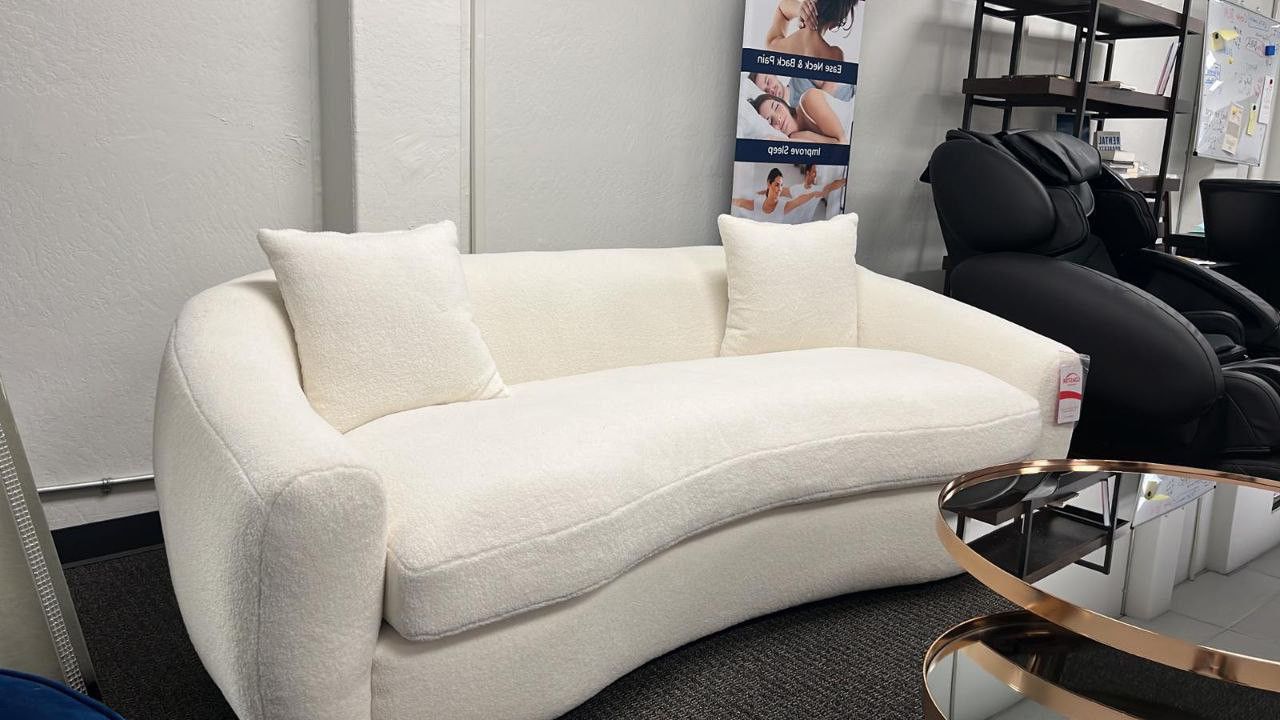 Isabella Upholstered Tight Back Sofa White for Sale in San Jose, CA ...