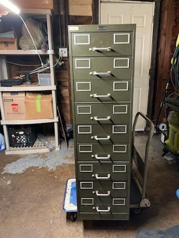 Card Filing Cabinet Steel 9 Drawer for Sale in Hammond, IN - OfferUp
