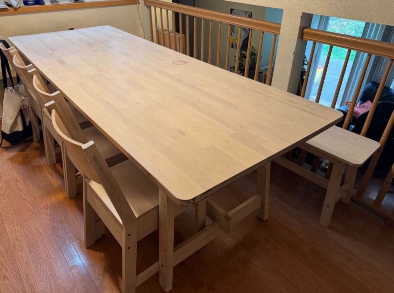 IKEA Norraker Table, 3 Benches and 4 Chairs for Sale in Seattle, WA ...